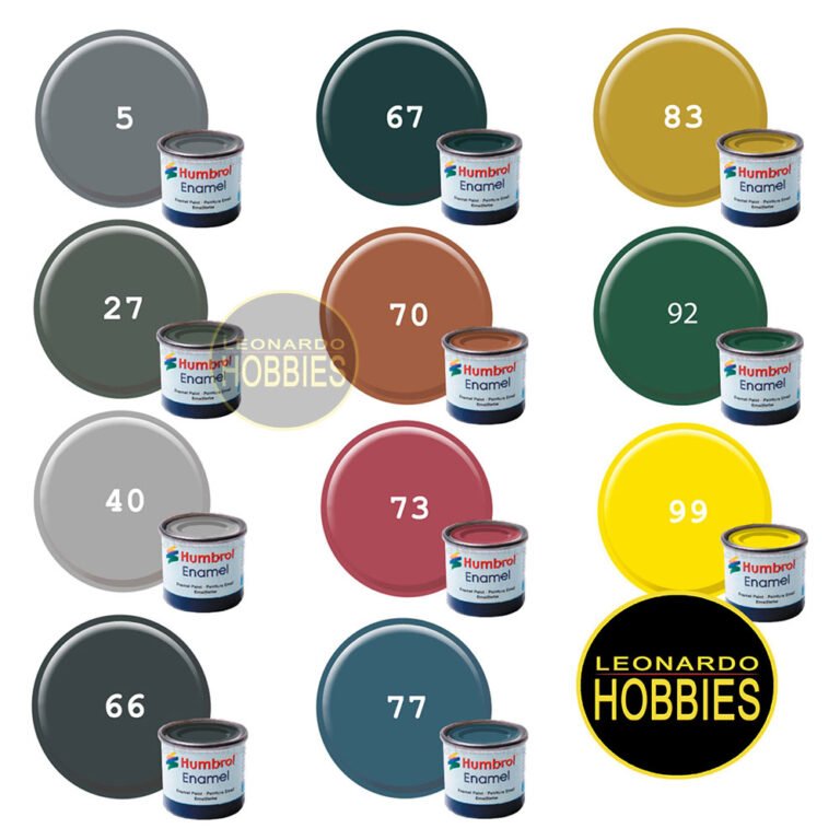 Combo N°1 de Pinturas Enamel (Esmaltes sintéticos) Humbrol x 11 Colores ...