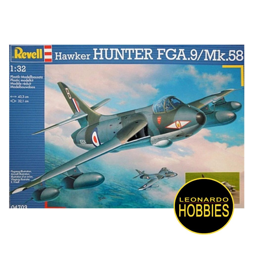 Hawker Hunter FGA.9/MK.58 Escala 1/32 Revell 04703 – Leonardo Hobbies