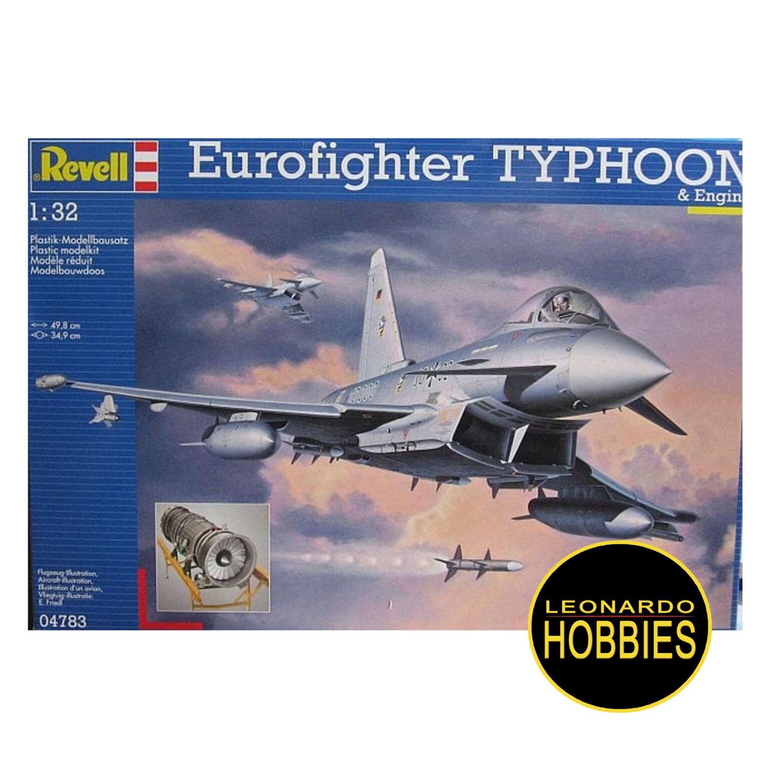 Eurofighter Typhoon & Engine Escala 1/32 Revell 04783 – Leonardo Hobbies