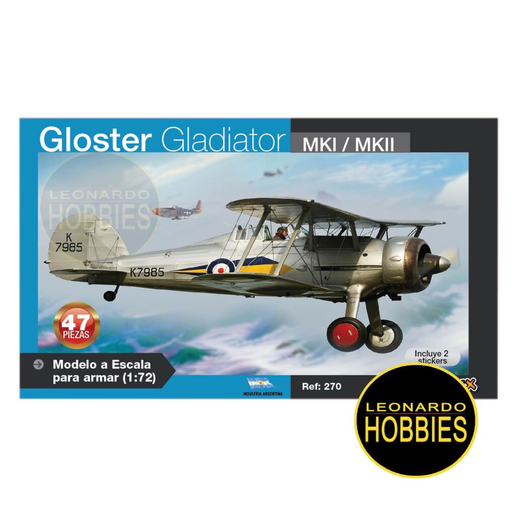 Gloster Gladiator MKI/MKII Escala 1/72 Modelex S2 – Leonardo Hobbies