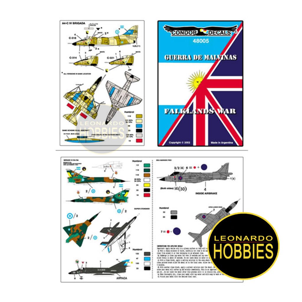 Calcomanías Guerra de Malvinas Escala 1/48 Condor Decals 48005 ...