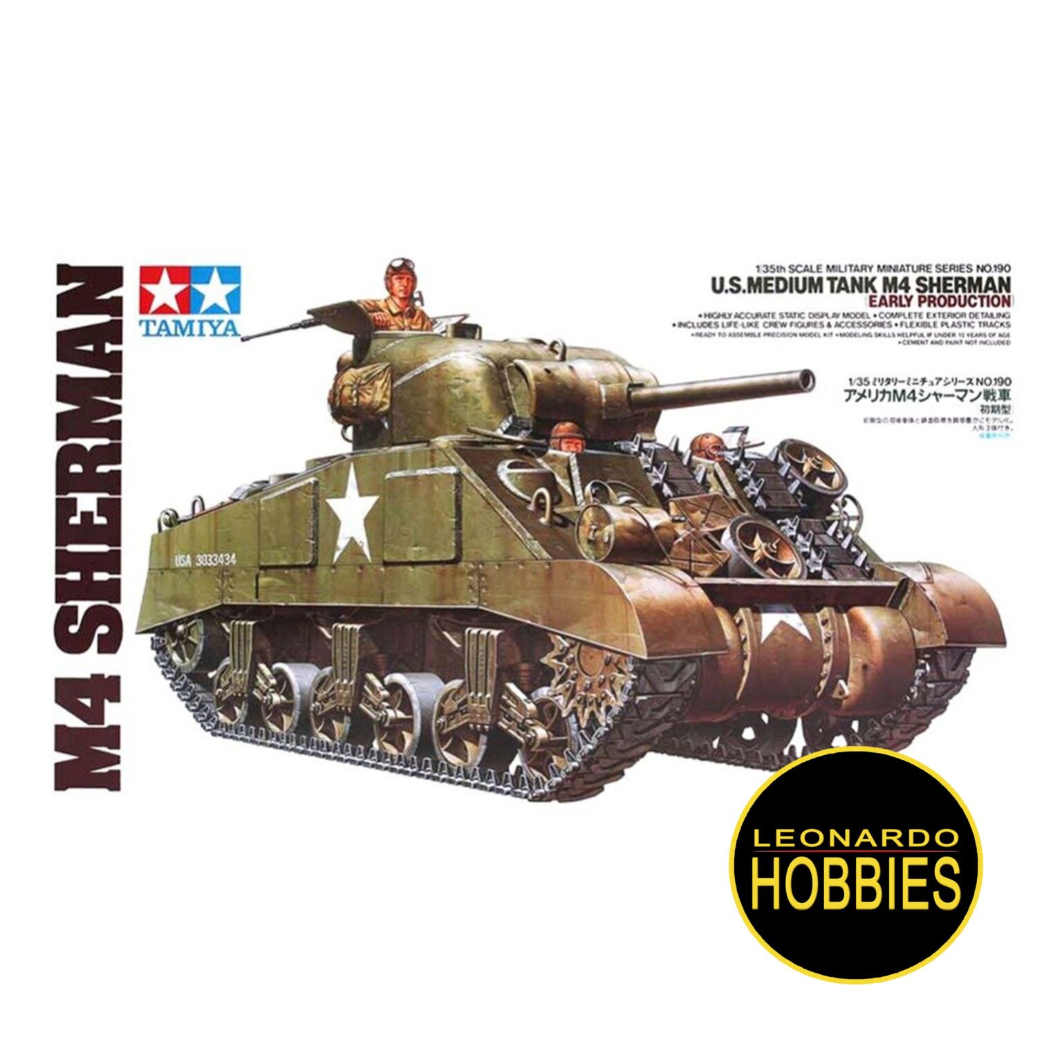 M4 Sherman early production Escala 1/35 Tamiya 35190 – Leonardo Hobbies