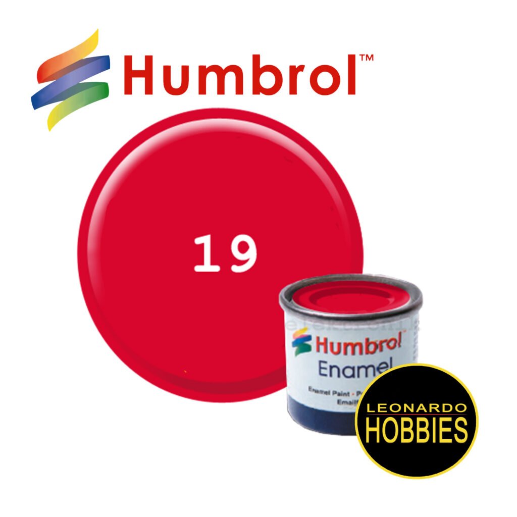 HUMBROL N°19 Rojo Brillante Brillo de 14ml HUM0019 – Leonardo Hobbies