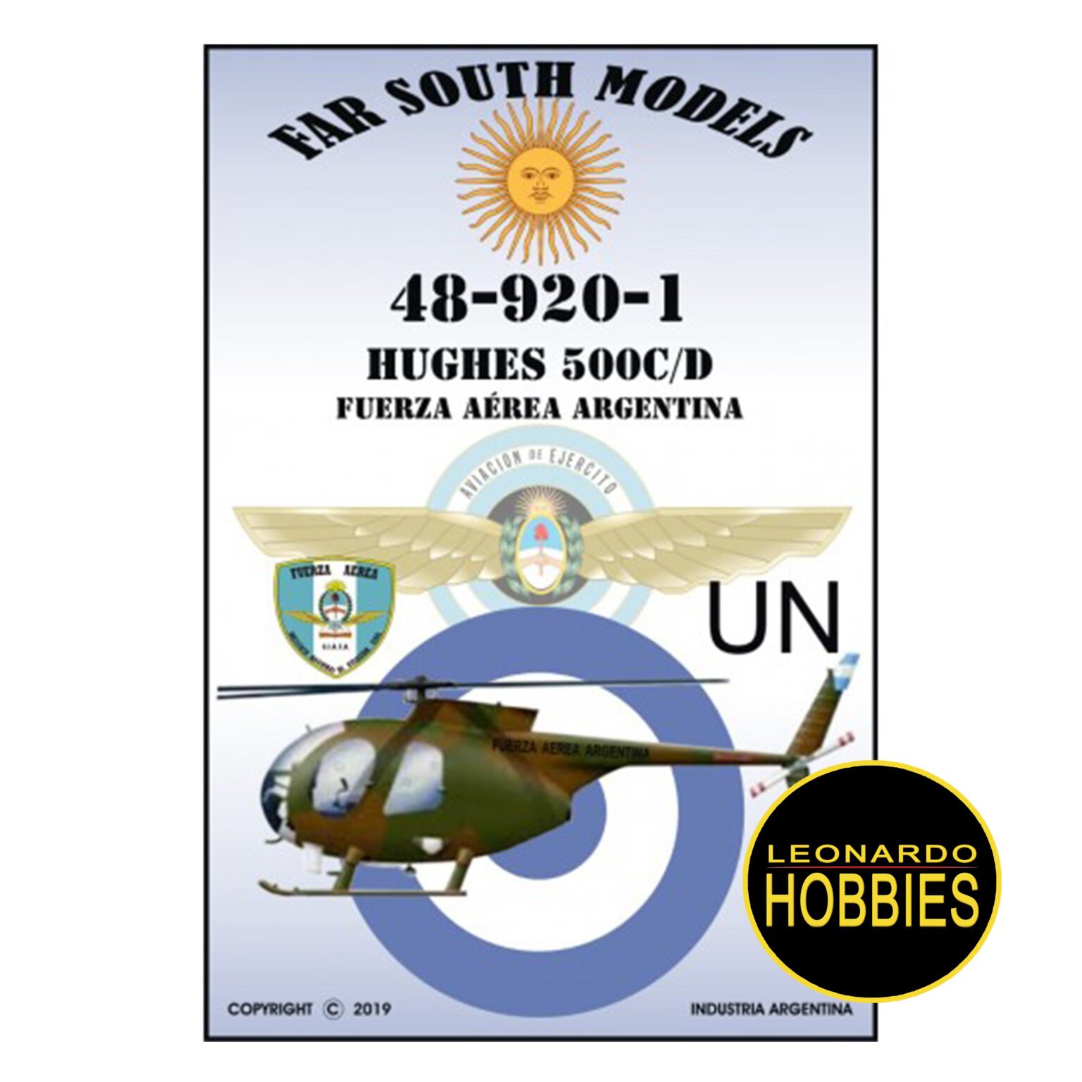 Calcomanías para Hughes 500 Fuerza Aérea Argentina Escala 1/48 Far ...
