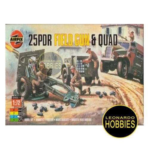 25PDR Field Gun & Quad Escala 1/72 Airfix 01305 – Leonardo Hobbies